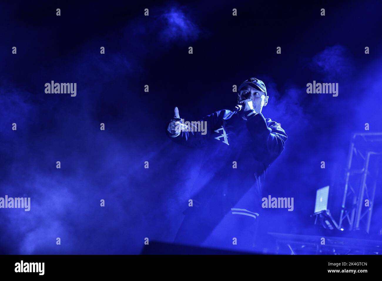 Naples, Italy. 02nd Oct, 2022. The Italian rapper Fabri Fibra performs ...