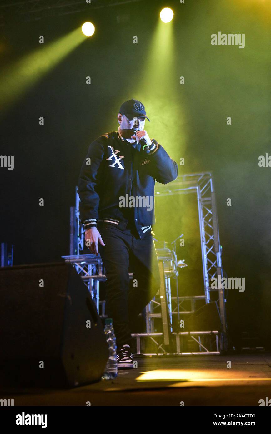 October 2, 2022, Naples, Italy: The Italian rapper Fabri Fibra performs ...