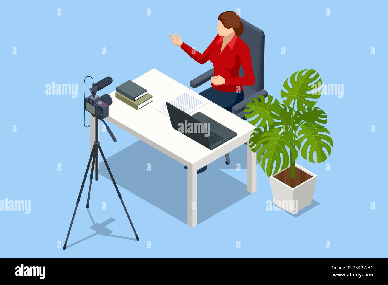 Young people in tv production Stock Vector Images - Alamy