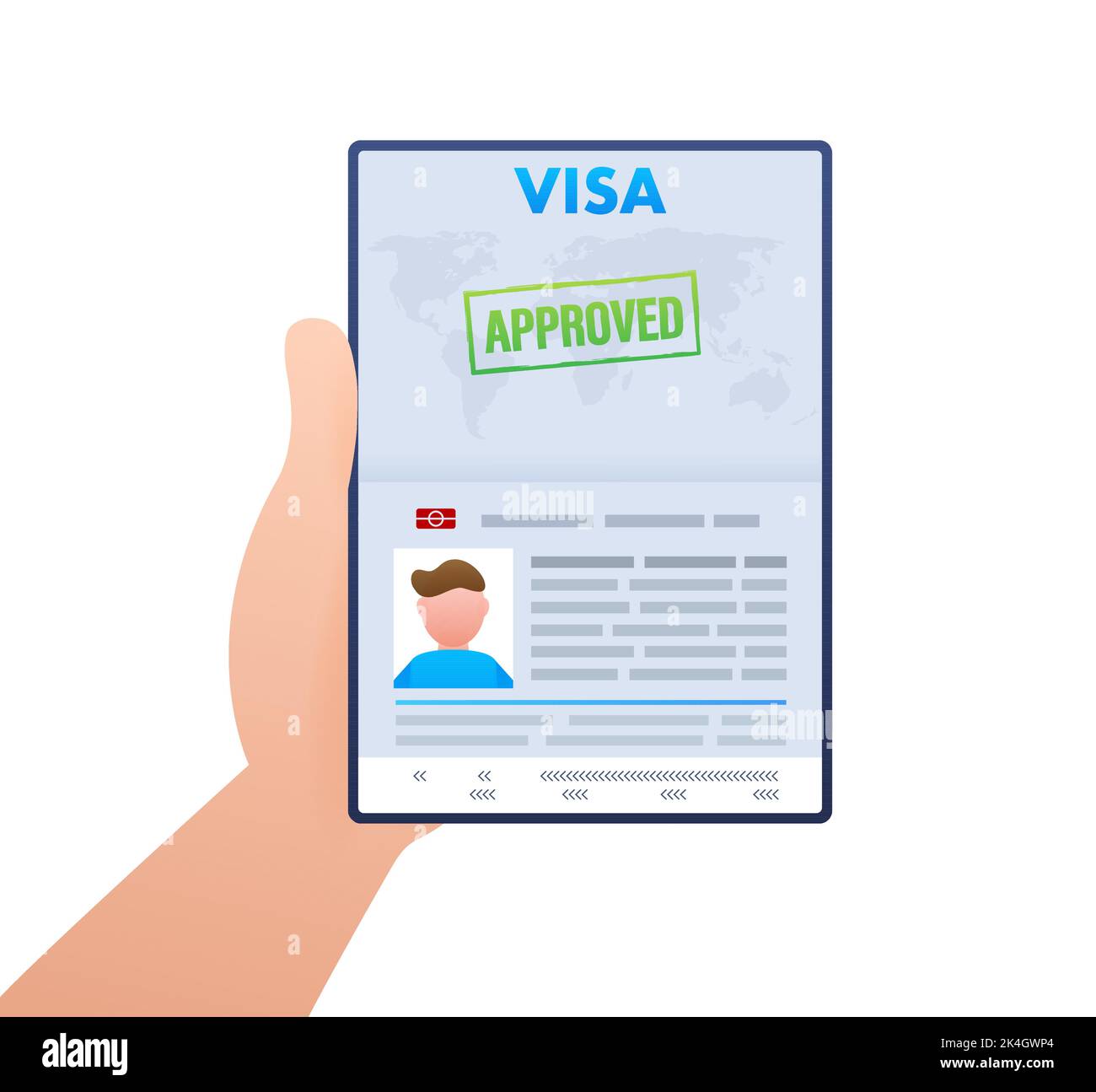 Visa application. Travel approval. Immigration visa. Vector stock ...