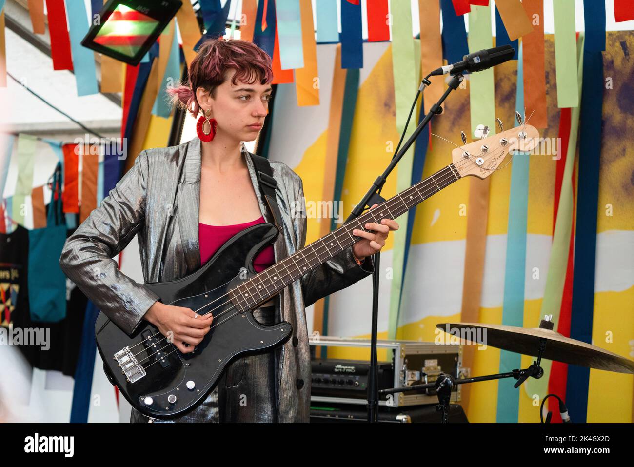 Gwenllian Anthony of the young Welsh band Adwaith play the Rough Trade ...