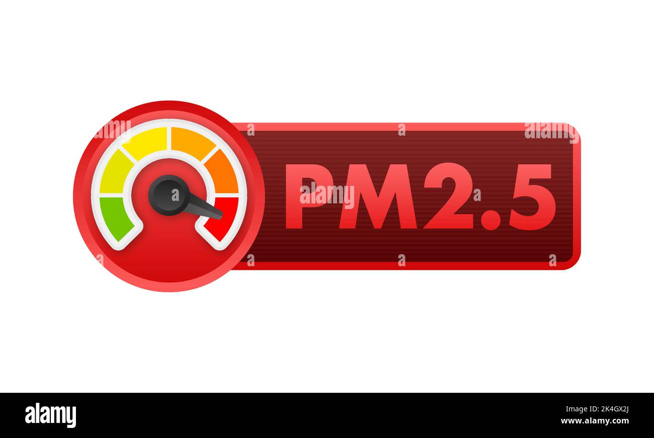 Air Pollution icon, PM 2,5. Prevention sign. Vector stock illustration ...