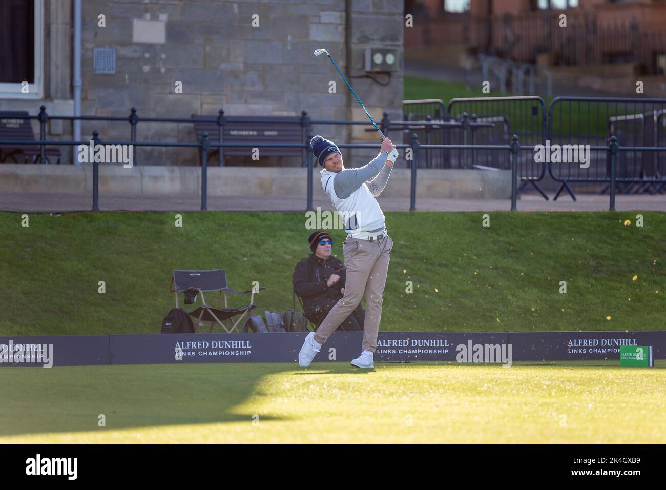 St Andrews, Scotland 1st October 2022. Danny Willett teeing off during ...