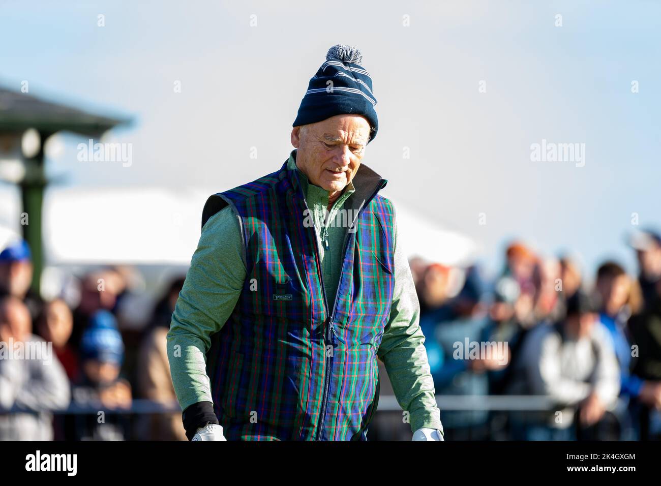 St Andrews, Scotland 1st October 2022. Bill Murray on the practice ...
