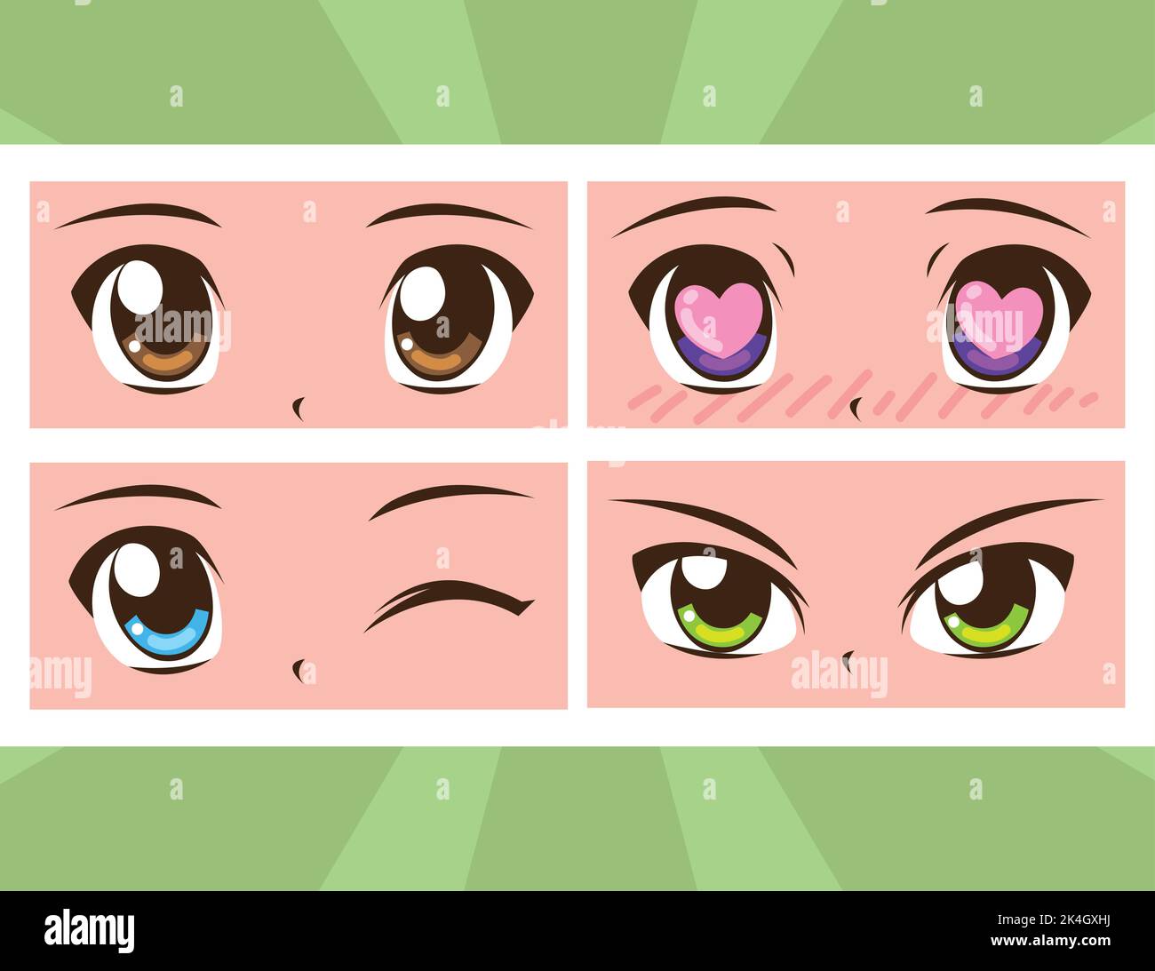 set of close up anime Stock Vector Image & Art - Alamy