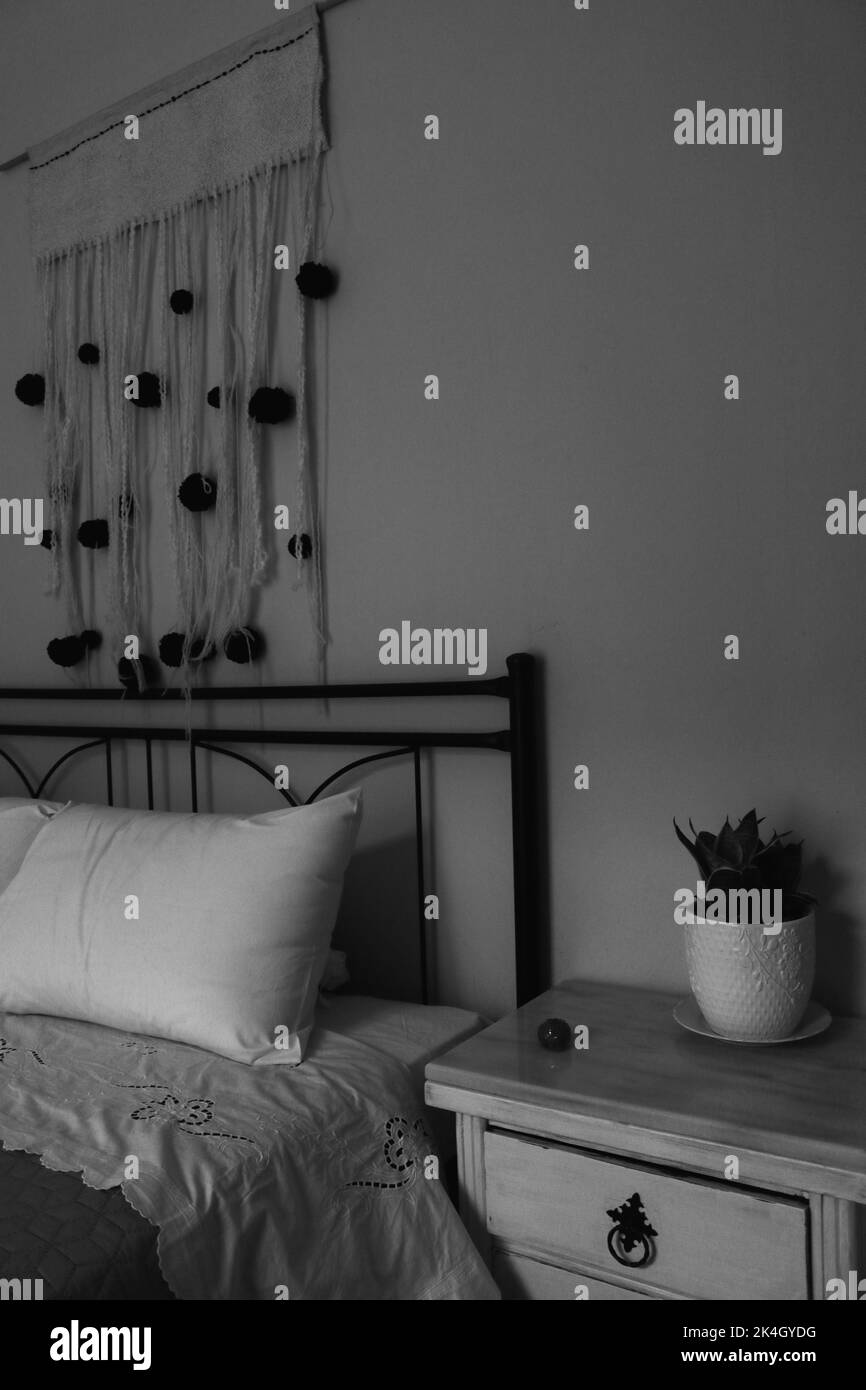 Interior decoration vertical Black and White Stock Photos & Images - Alamy