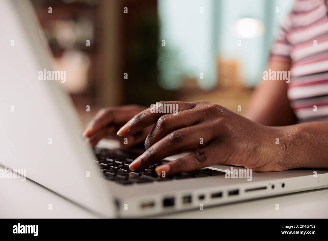 Woman tapping fingers on desk hi-res stock photography and images - Alamy