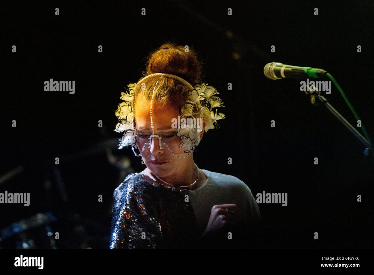 Singer Lou Rhodes of legendary techno music band Lamb play the Walled ...