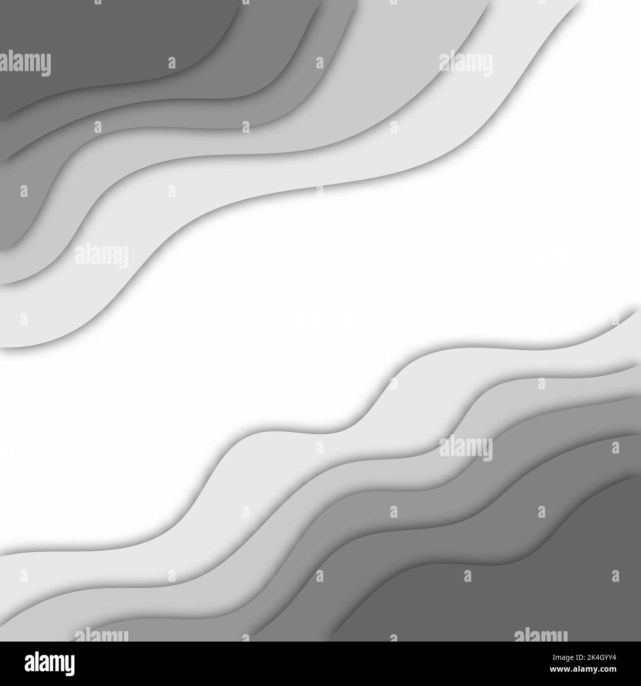 Black and white wave. Abstract paper cut. Abstract colorful waves. Wavy ...