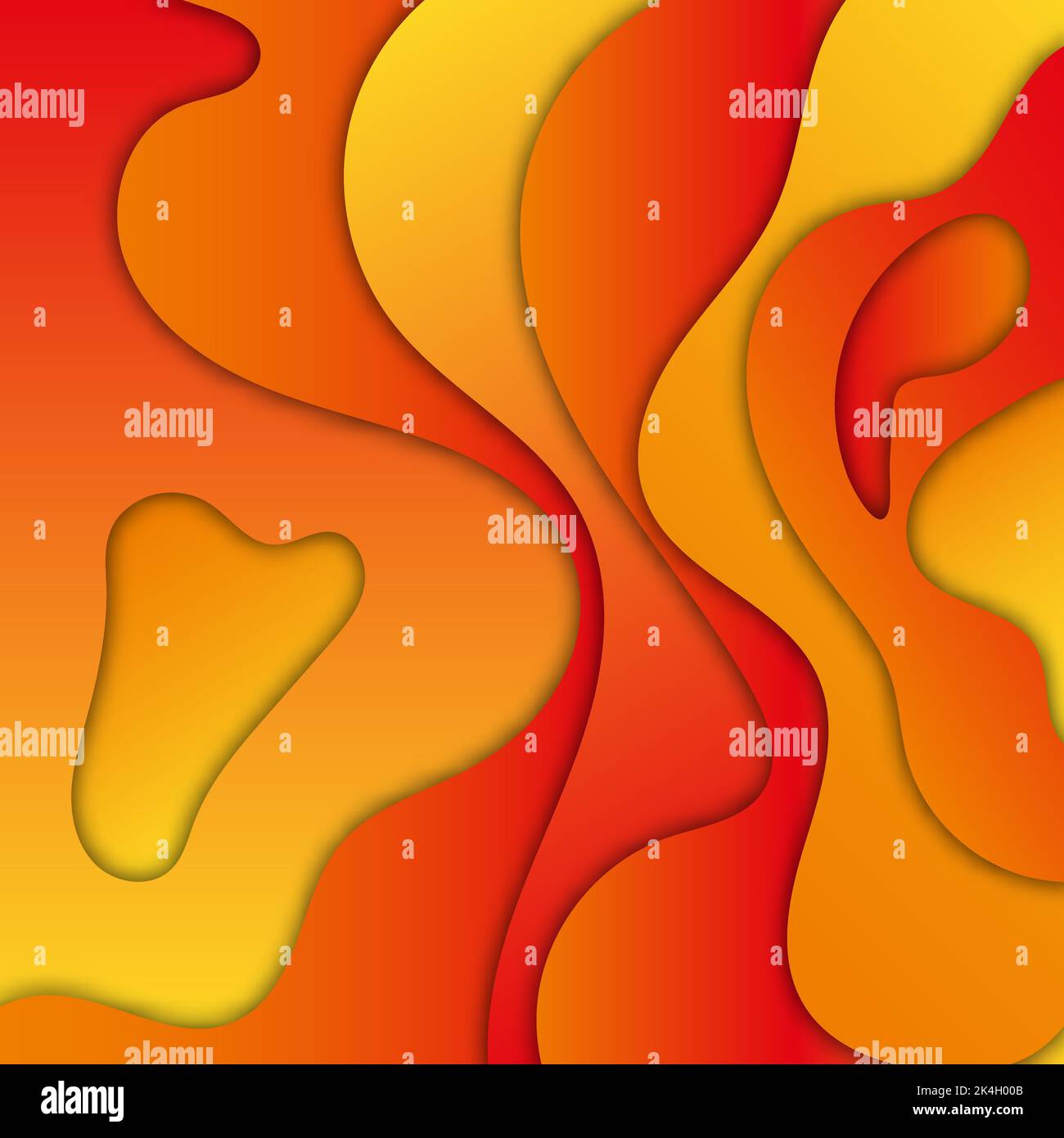 Wavy shapes, lines, curvilinear multi-colored stripes. Abstract ...