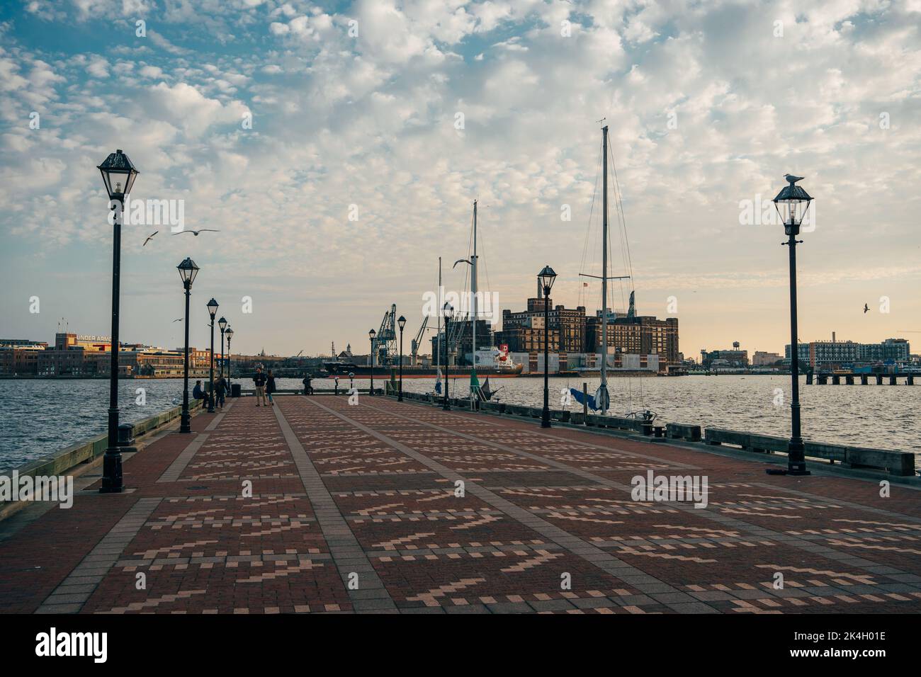 A brick pier in Fells Point, Baltimore, Maryland Stock Photo - Alamy