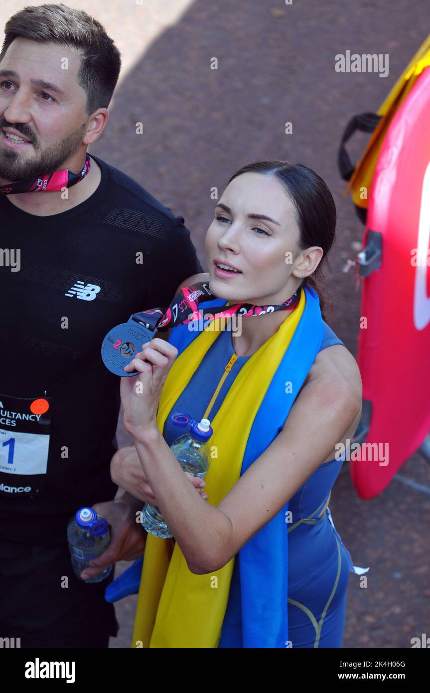 London, UK. 2nd Oct, 2022. Former Miss Ukraine Viktoriya Kiose ...