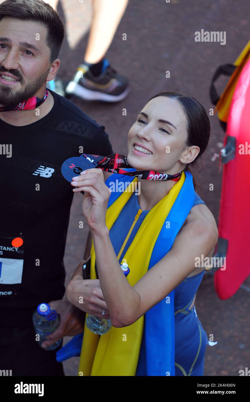 London, UK. 2nd Oct, 2022. Former Miss Ukraine Viktoriya Kiose ...