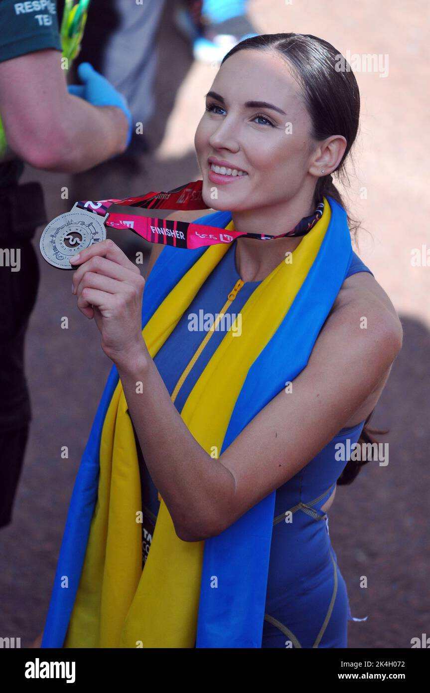 London, UK. 2nd Oct, 2022. Former Miss Ukraine Viktoriya Kiose ...