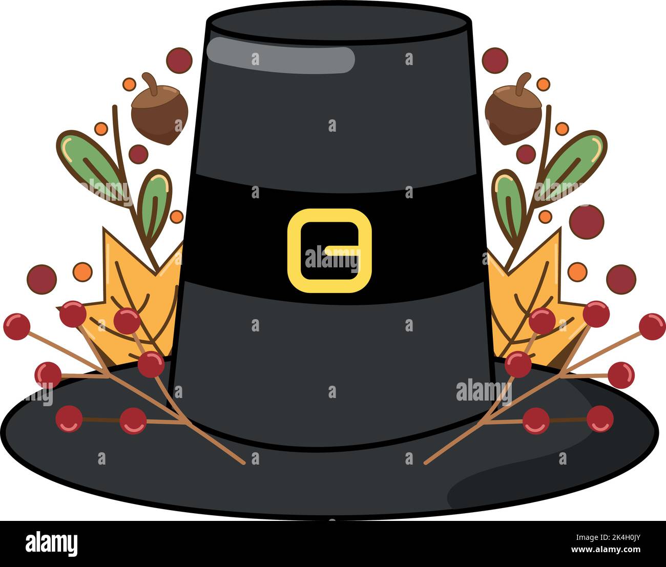 thanksgiving pilgrim hat Stock Vector Image & Art - Alamy