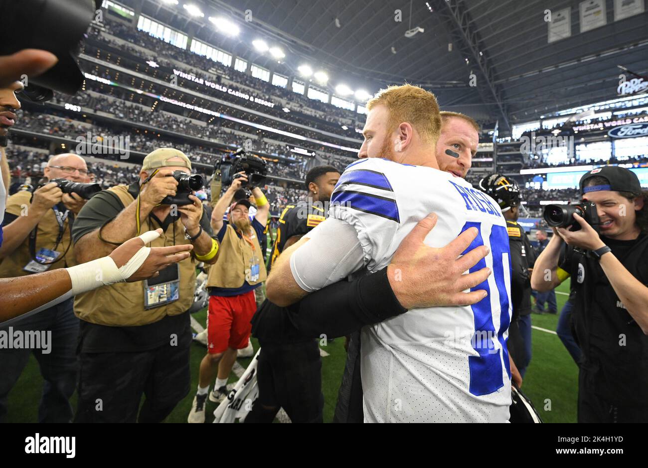 Arlington, United States. 02nd Oct, 2022. Dallas Cowboys Cooper Rush ...