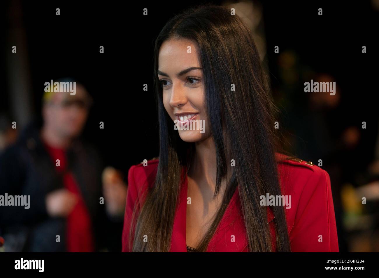 Remco's girlfriend Oumaima Oumi Rayane pictured at the celebration of ...