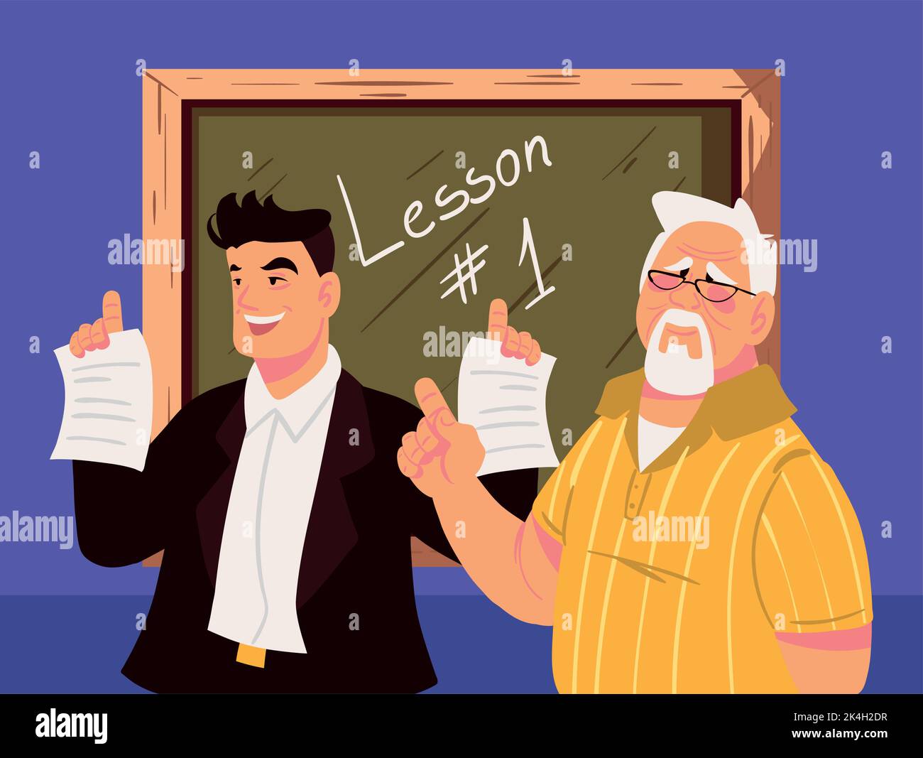teacher men characters Stock Vector Image & Art - Alamy