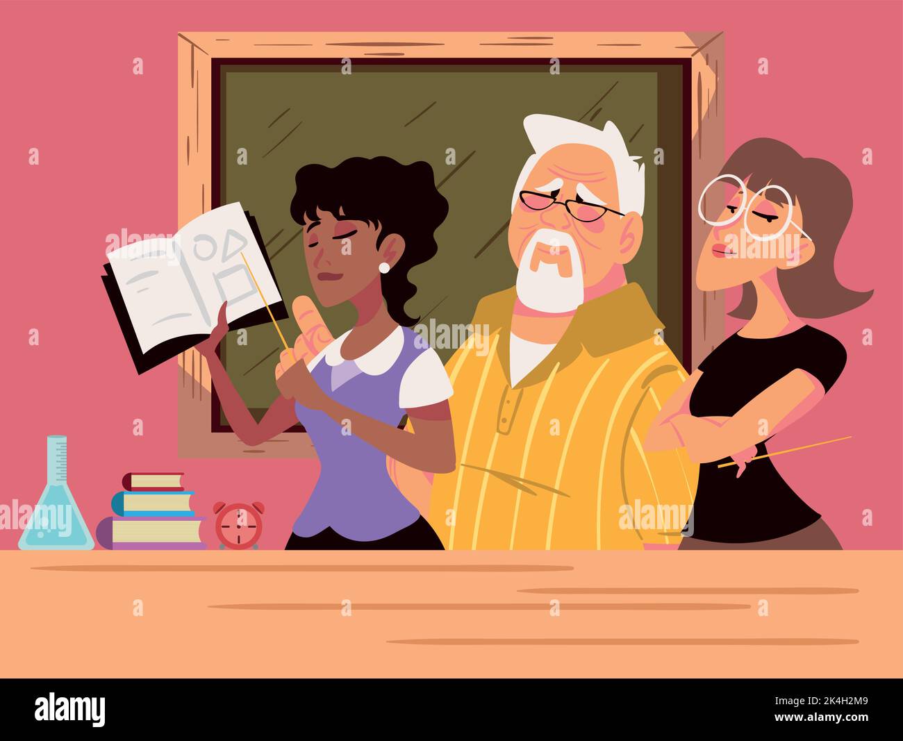 Group teachers back school Stock Vector Images - Alamy