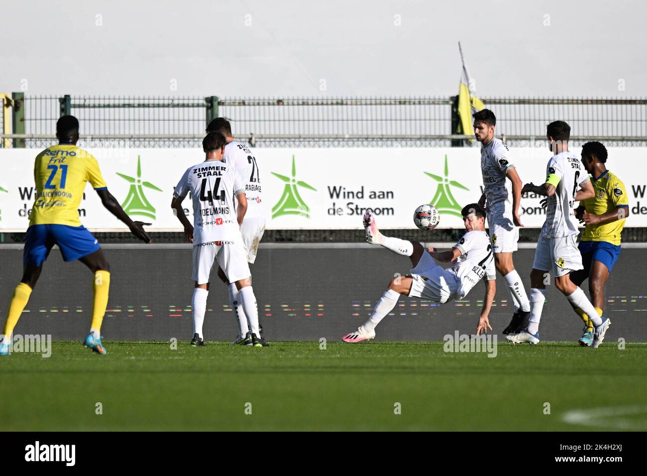Beveren's players and Lierse's players pictured in action during a ...