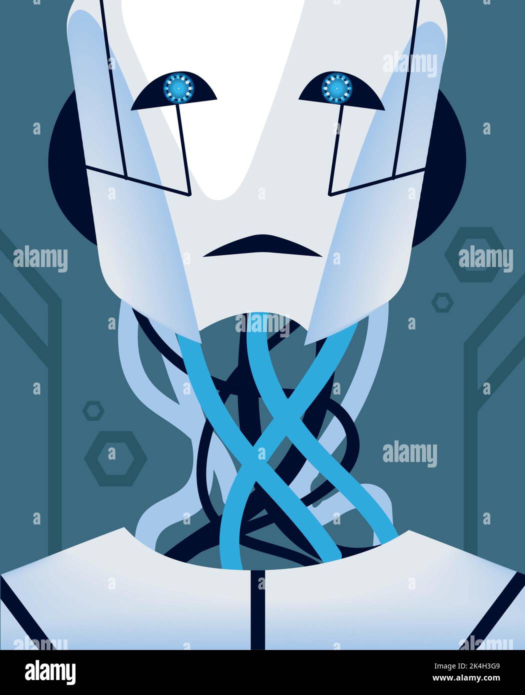 AI face robot Stock Vector Image & Art - Alamy