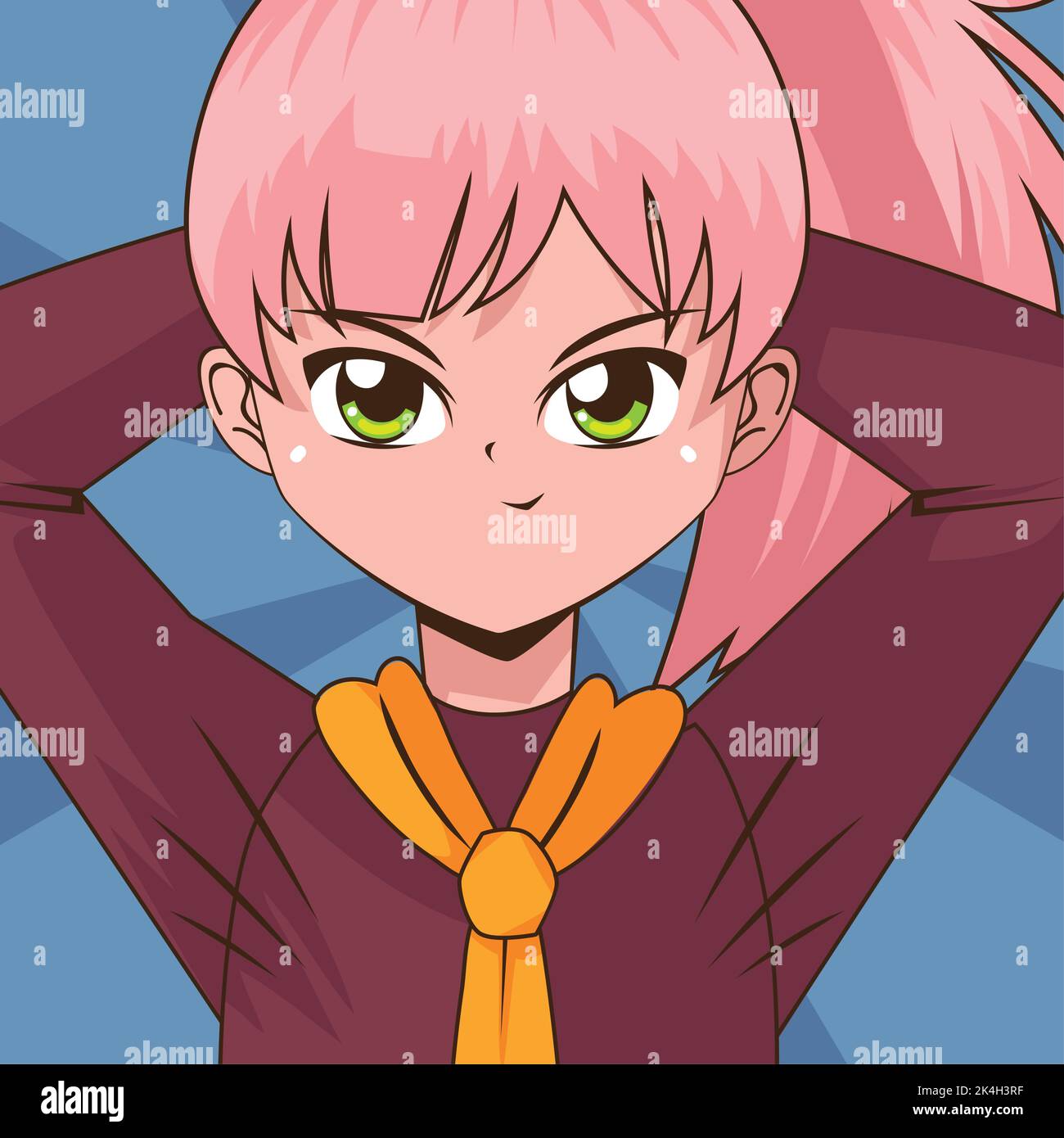 anime cute girl Stock Vector Image & Art - Alamy