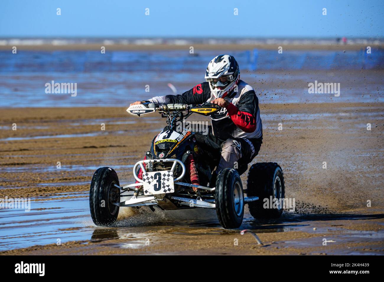 St Annes on Sea, UK. 2nd October, 2022. Dean Morford (3) during the ...