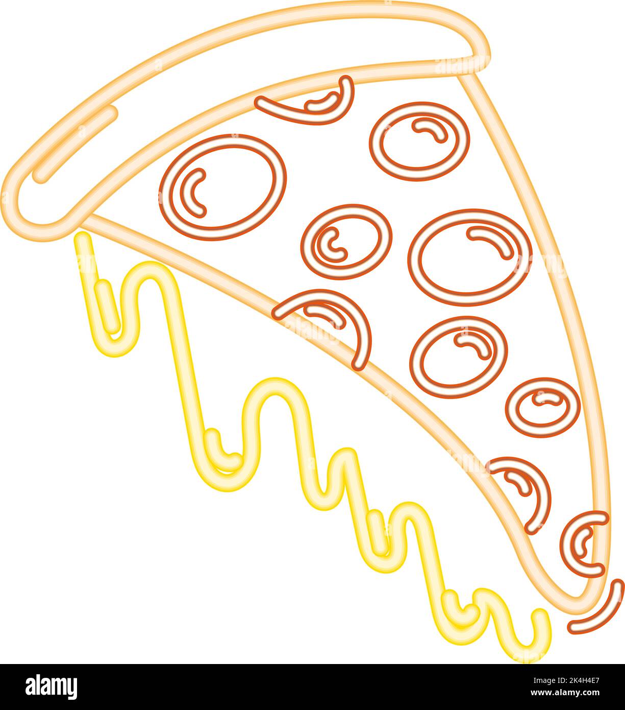 Piece pizza neon glow hi-res stock photography and images - Alamy