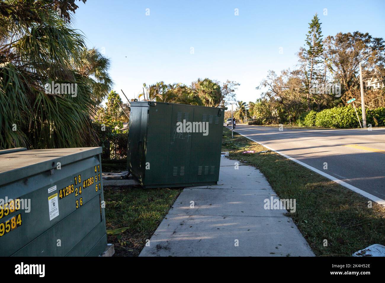 Naples, Florida, USA - September 28, 2022: NEWS – Power box pushed ...