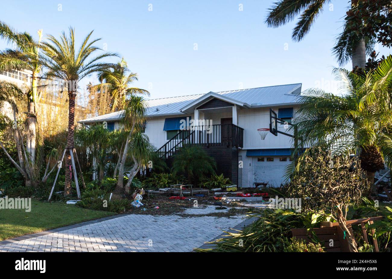 Naples, Florida, USA - September 28, 2022: NEWS – Debris including ...