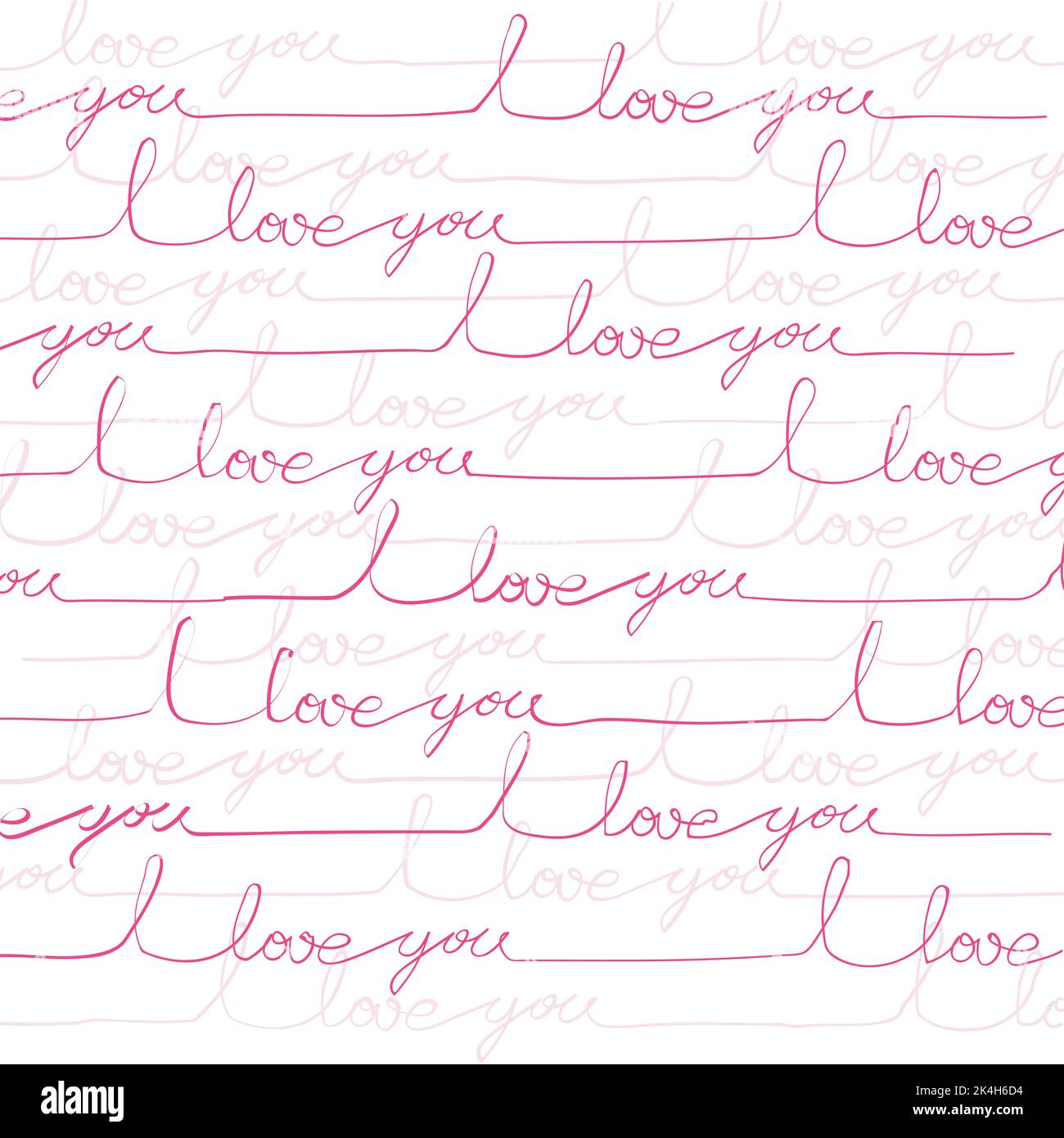 Digitally generated illustration of calligraphy i love text on white ...