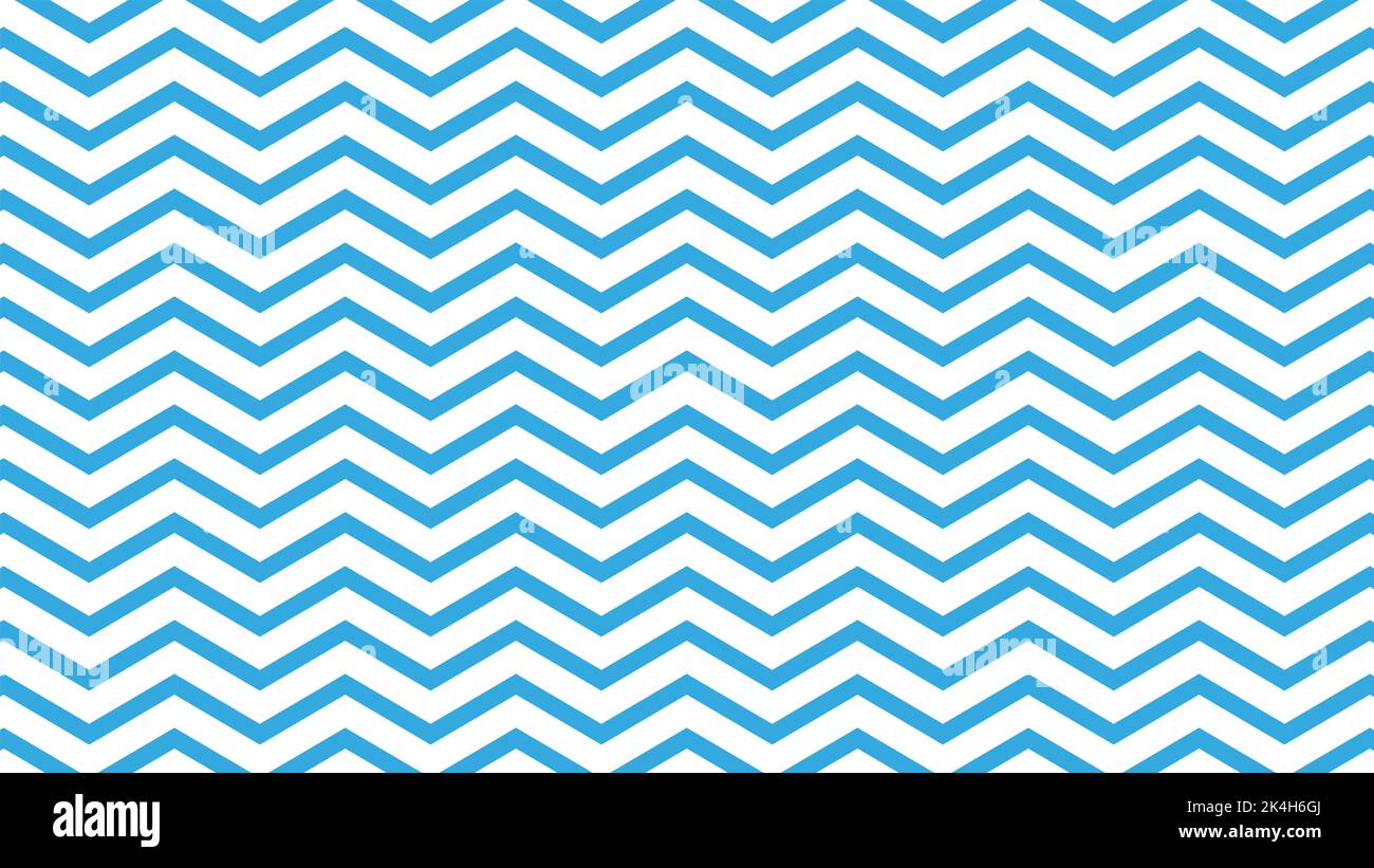 Multiple blue zig zag lines in rows on white background. colour and ...