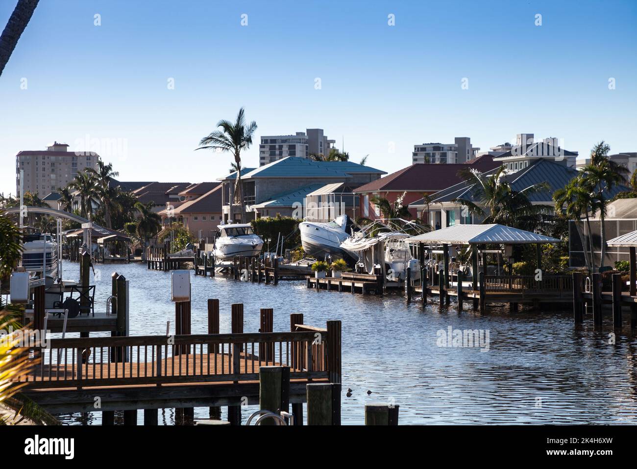 Naples, Florida, USA - September 28, 2022: NEWS –Boat pushed on land ...