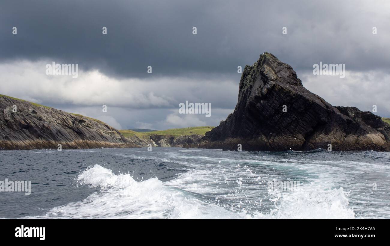 A Majestic scenery departing Portmagee for the Skelligs off the Irish ...