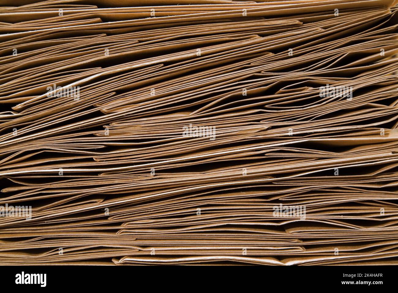 Stacked recyclable paper bags Stock Photo - Alamy