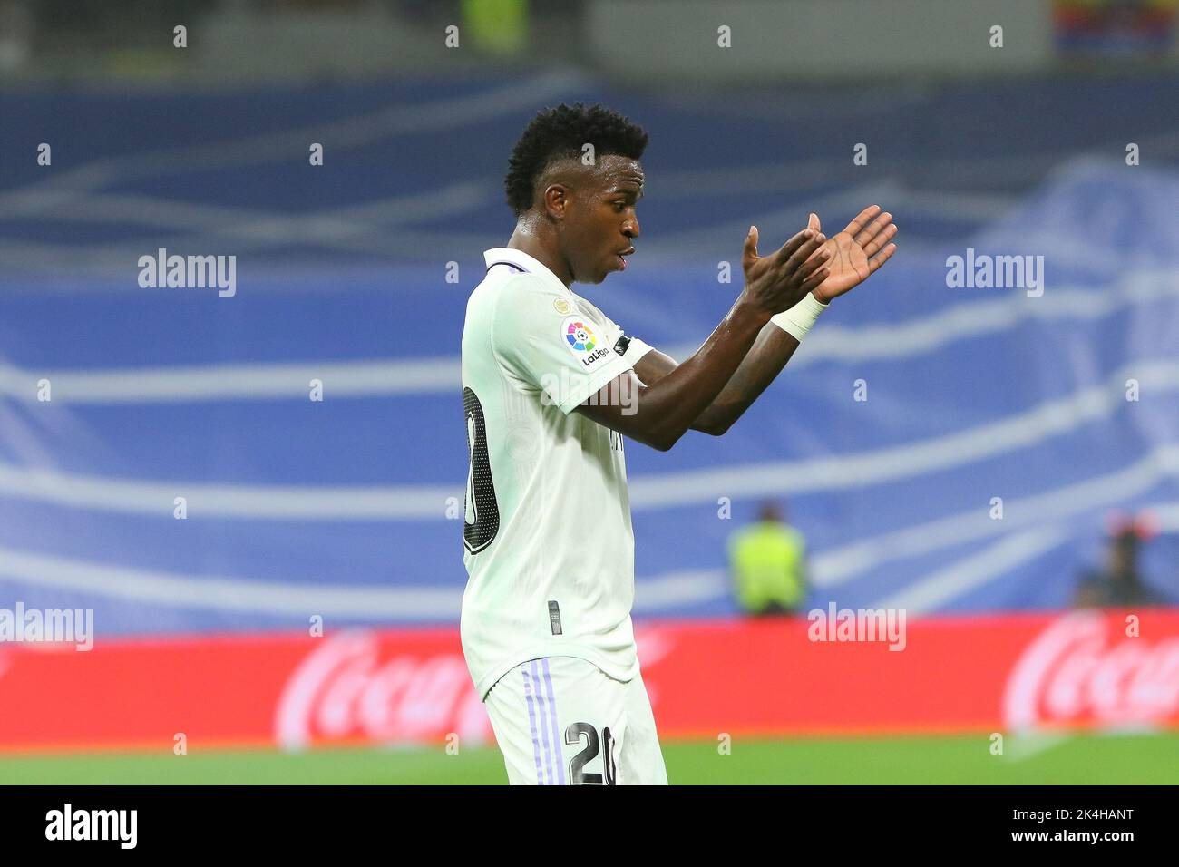 Madrid, Spain. 02nd Oct, 2022. Real Madrid´s Vinícius Júnior celebrates ...