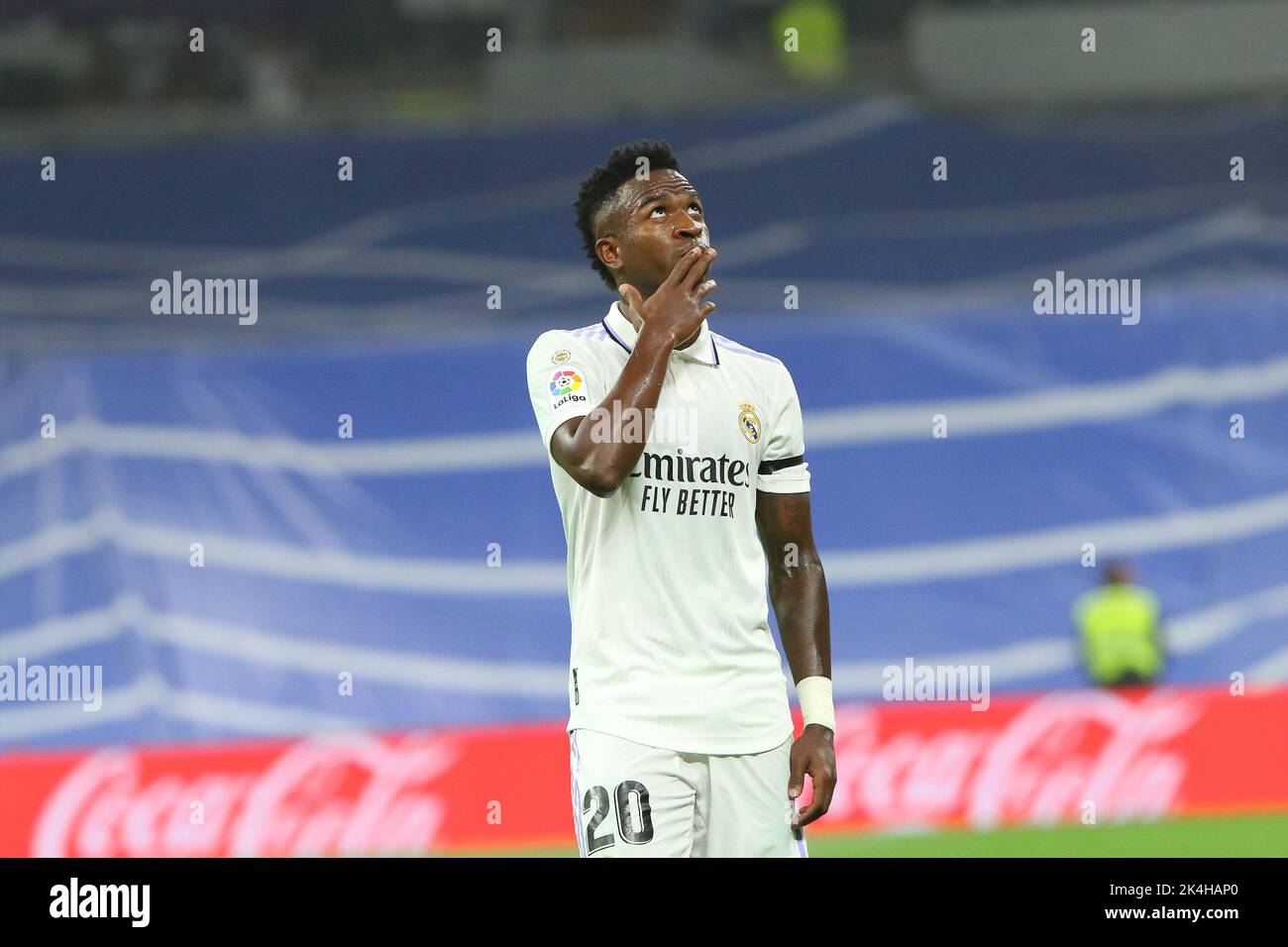 Madrid, Spain. 02nd Oct, 2022. Real Madrid´s Vinícius Júnior celebrates ...