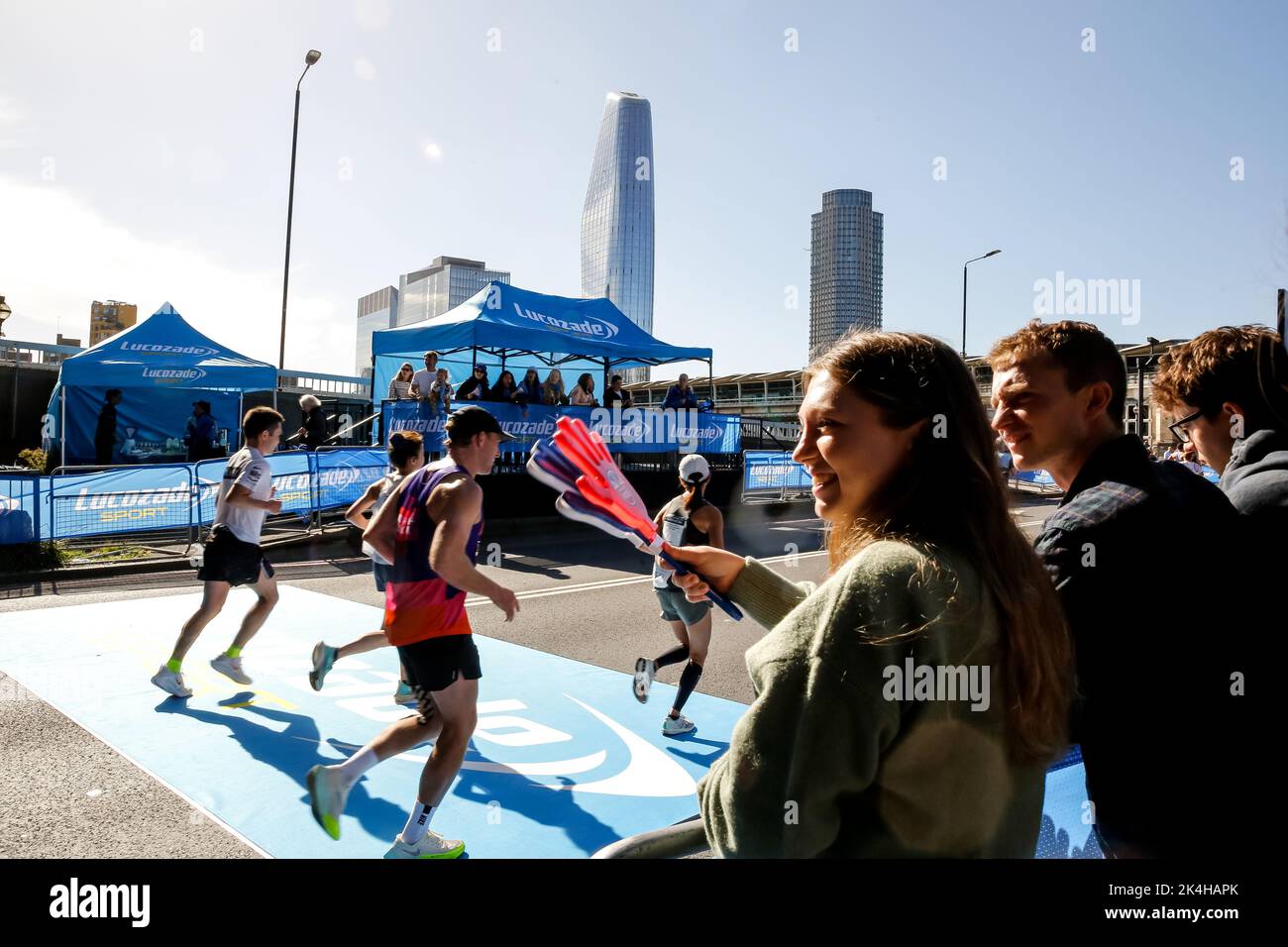 London, UK. 02nd Oct, 2022. Supporters cheers as participants of TCS ...