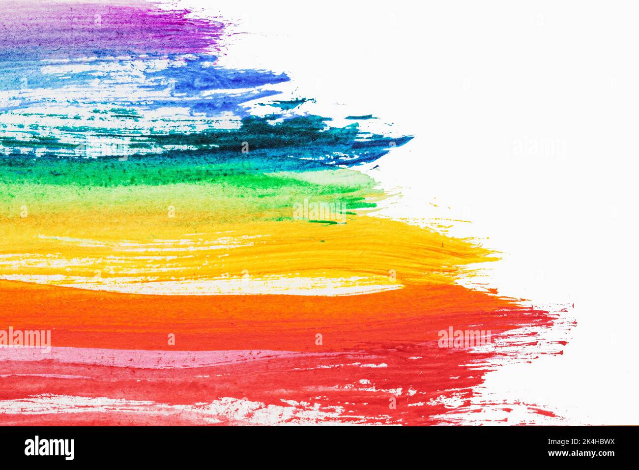 Abstract watercolor stains, colorful bright colors on white background ...