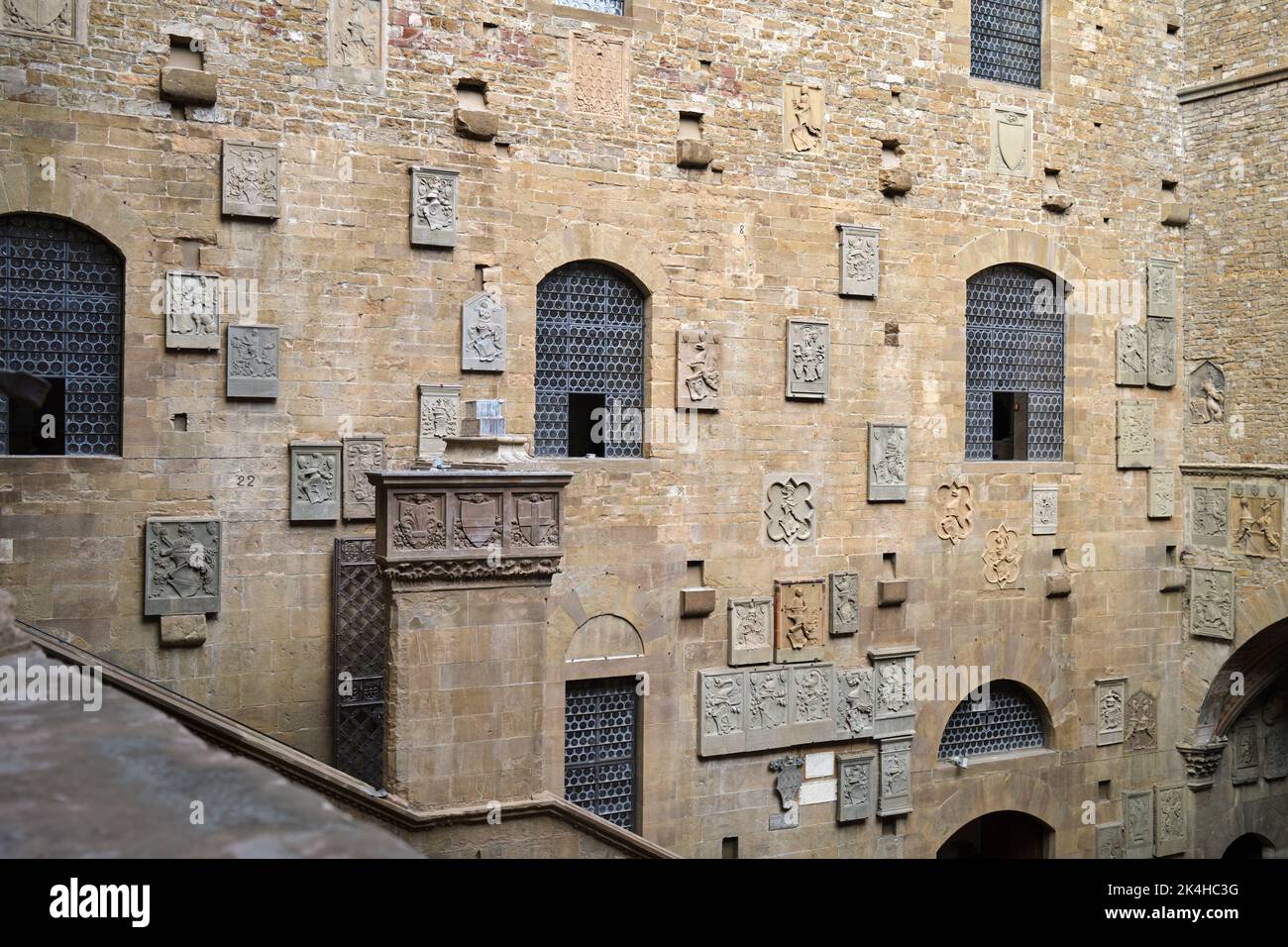 Mayoral Coats of Arms on the walls of the Inner Courtyard Bargello ...