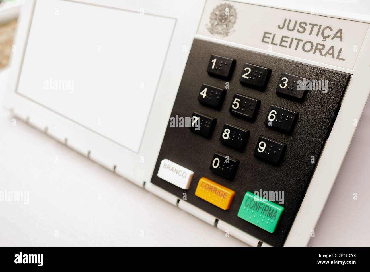 Brazil. 1st Oct, 2022. In this photo illustration, the electronic urn ...