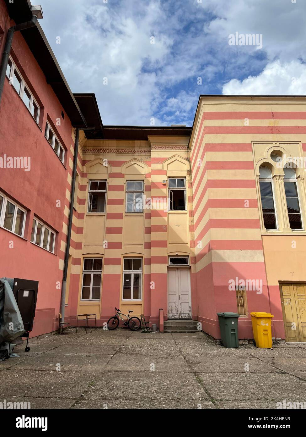 A vertical shot of Bugojno gymnasium in Bugojno, Bosnia and Herzegovina ...