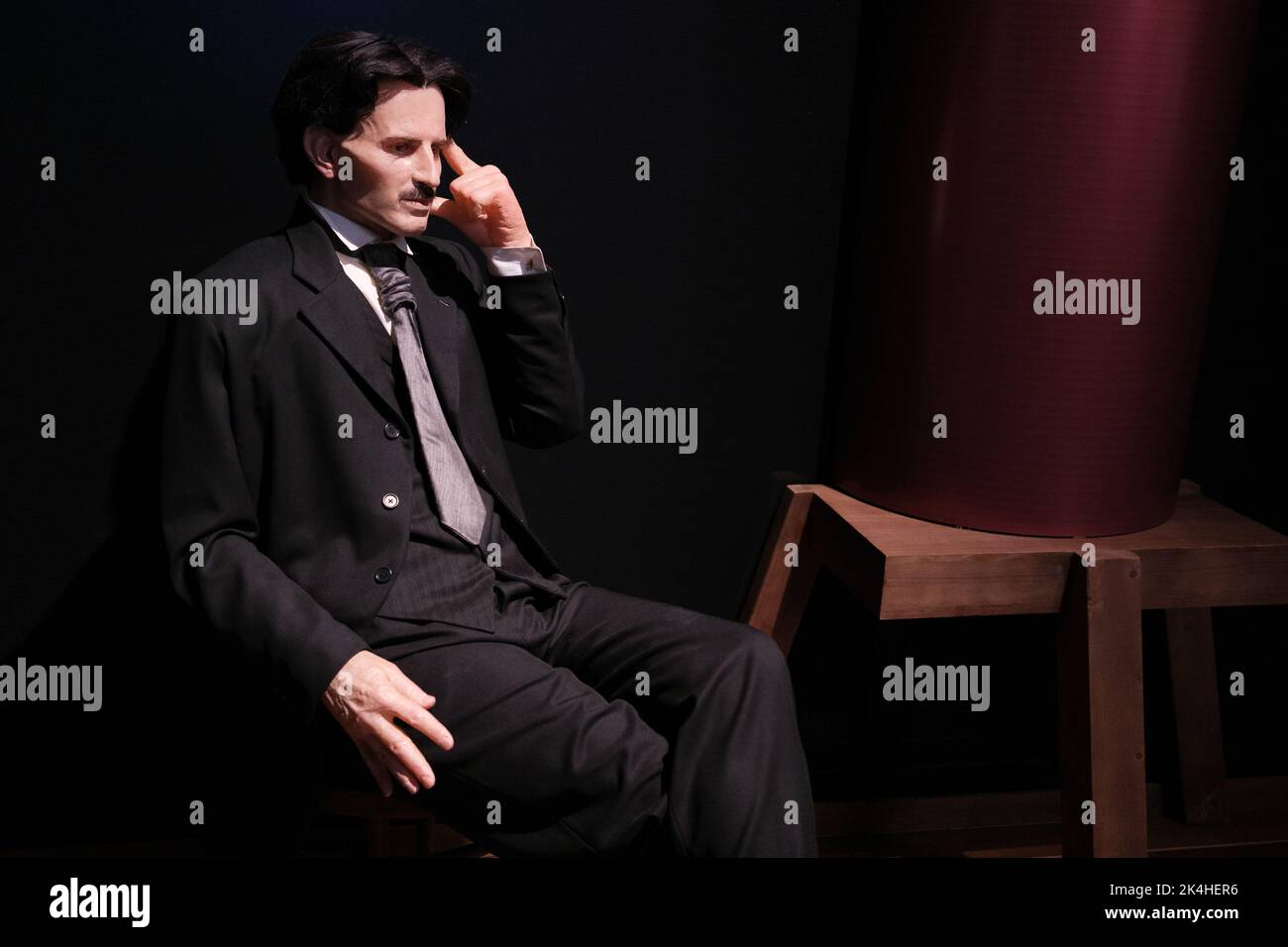 Tesla figure is displayed during the exhibition Of "Nikola Tesla. The ...