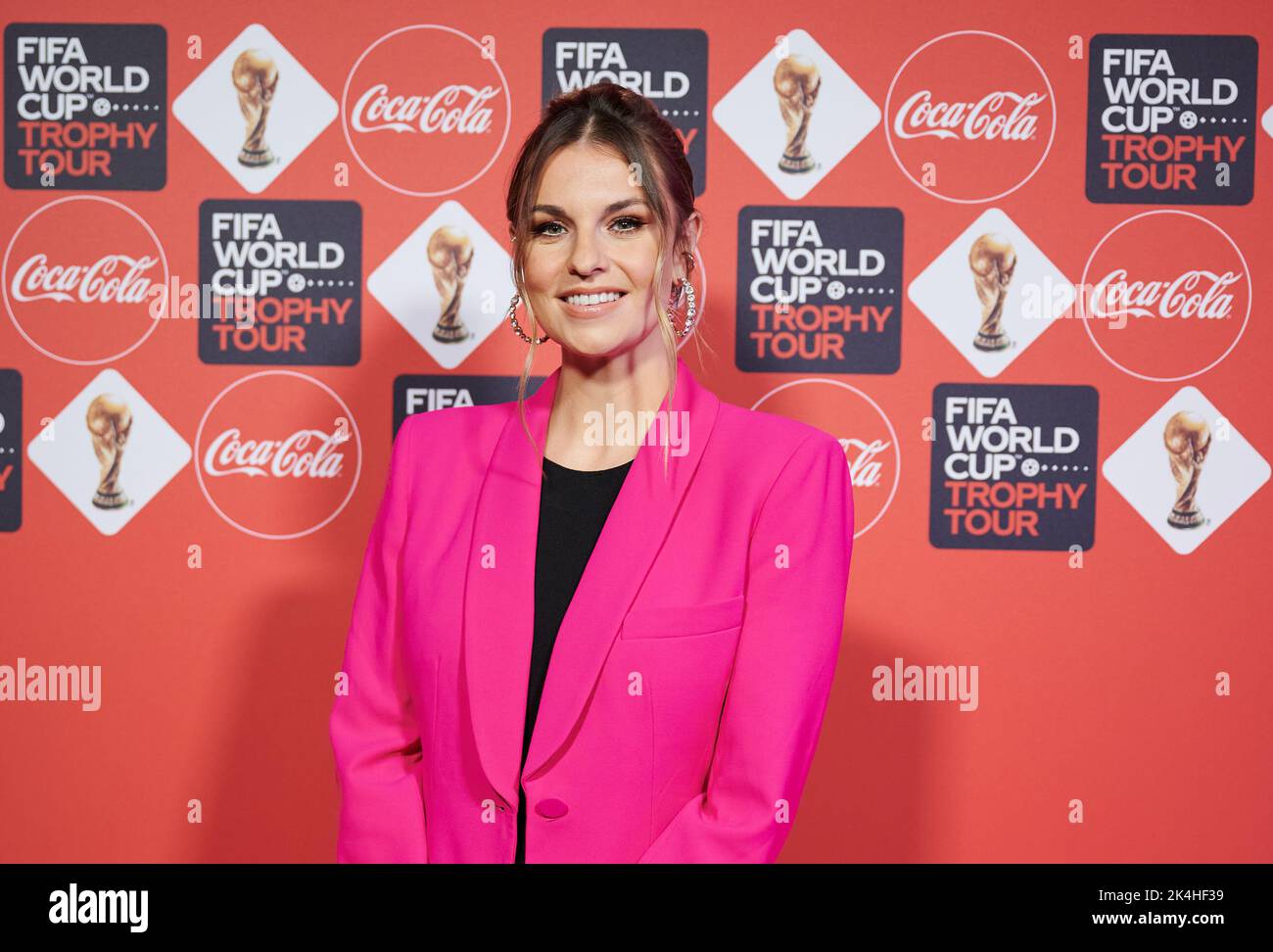 Berlin, Germany. 02nd Oct, 2022. Laura Wontorra, TV presenter, comes to ...