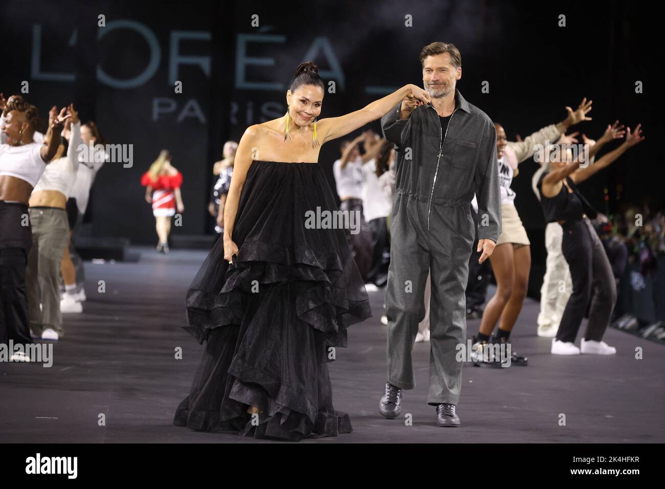 Nukaka Coster-Waldau and Nikolaj Coster-Waldau walks the runway for the ... Nukaka Coster-Waldau and Nikolaj Coster-Waldau walks the runway for the ...