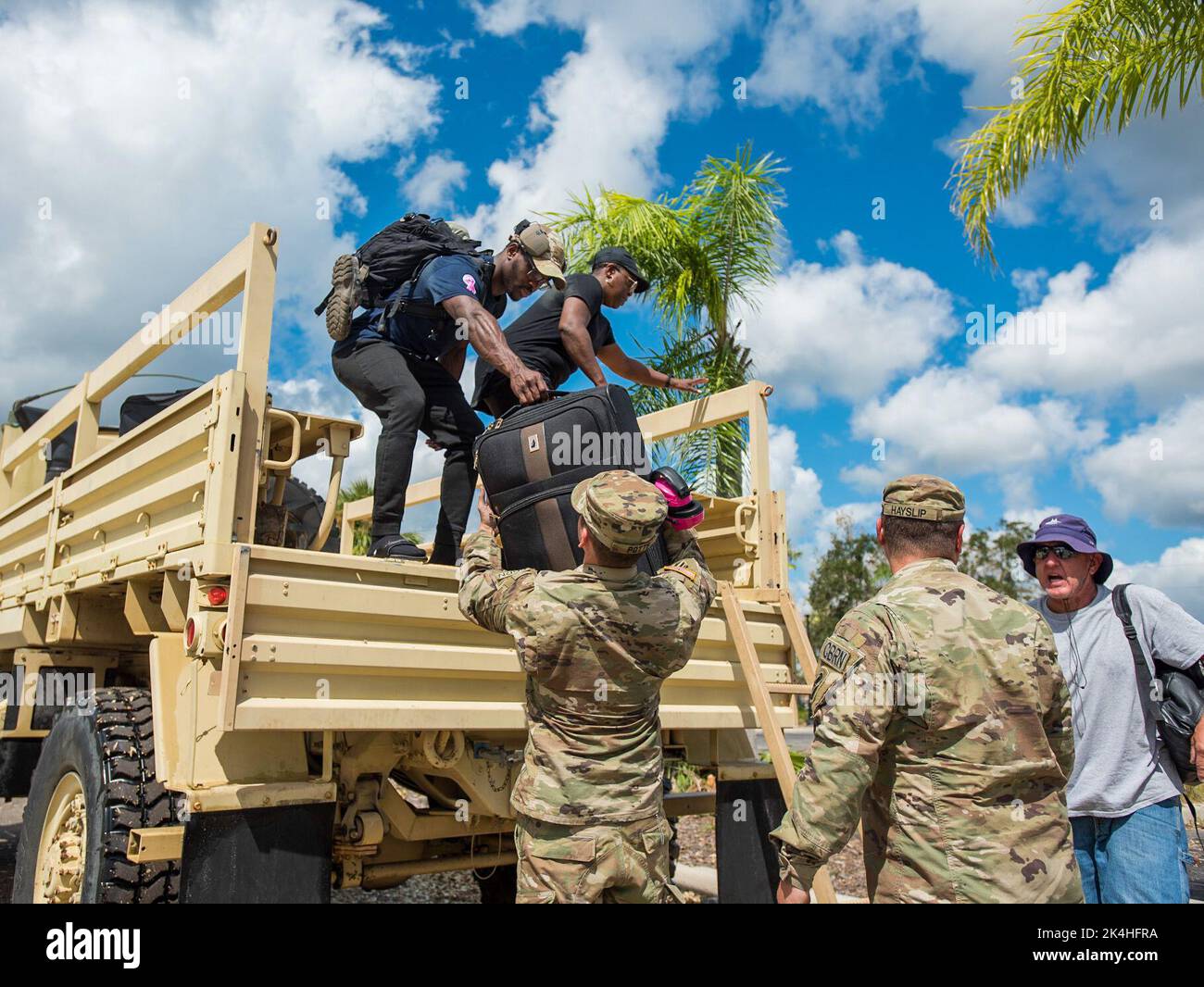 North Port, Florida, USA. 1st Oct, 2022. Soldiers from the National ...