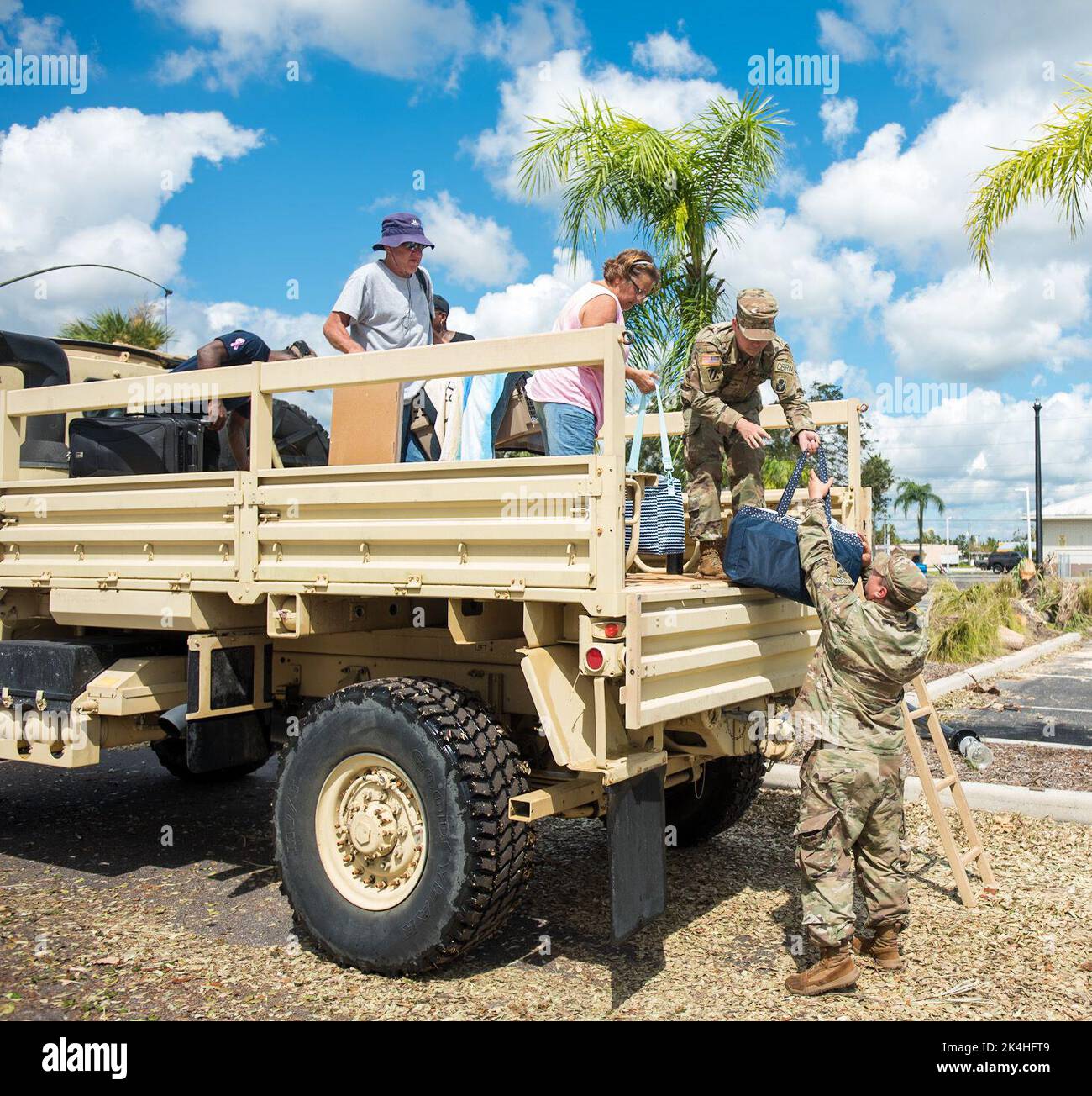 North Port, Florida, USA. 1st Oct, 2022. Soldiers from the National ...