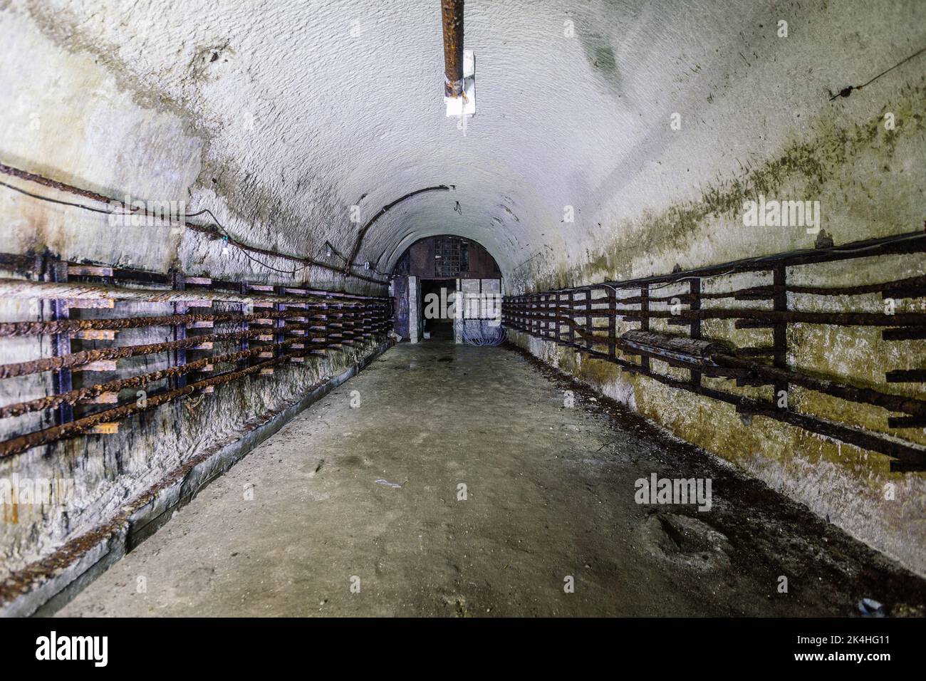 Electrical cables in the underground technical tunnel Stock Photo - Alamy