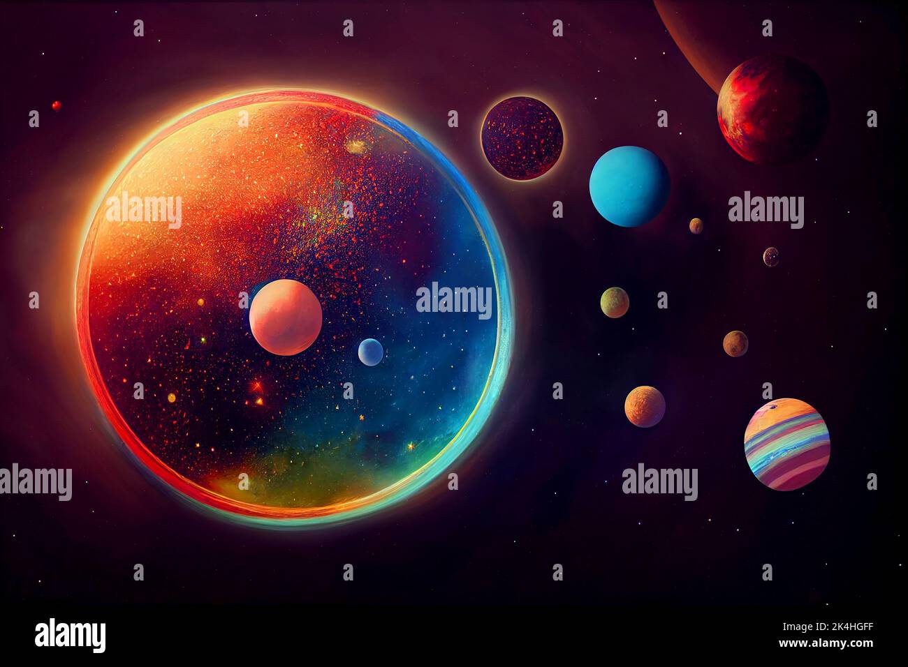 Solar system planets white background hi-res stock photography and ...