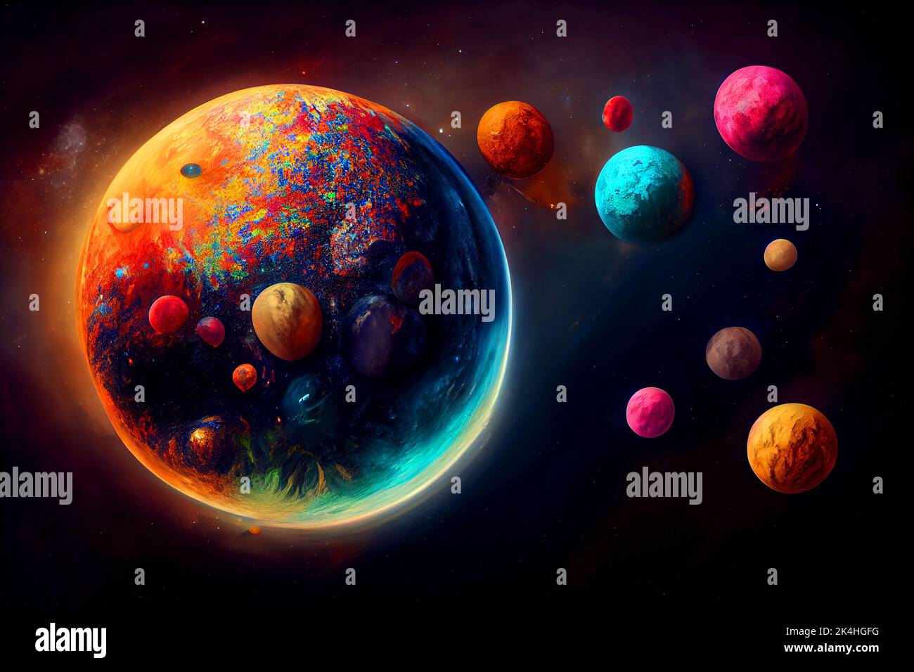 Solar system planets white background hi-res stock photography and ...